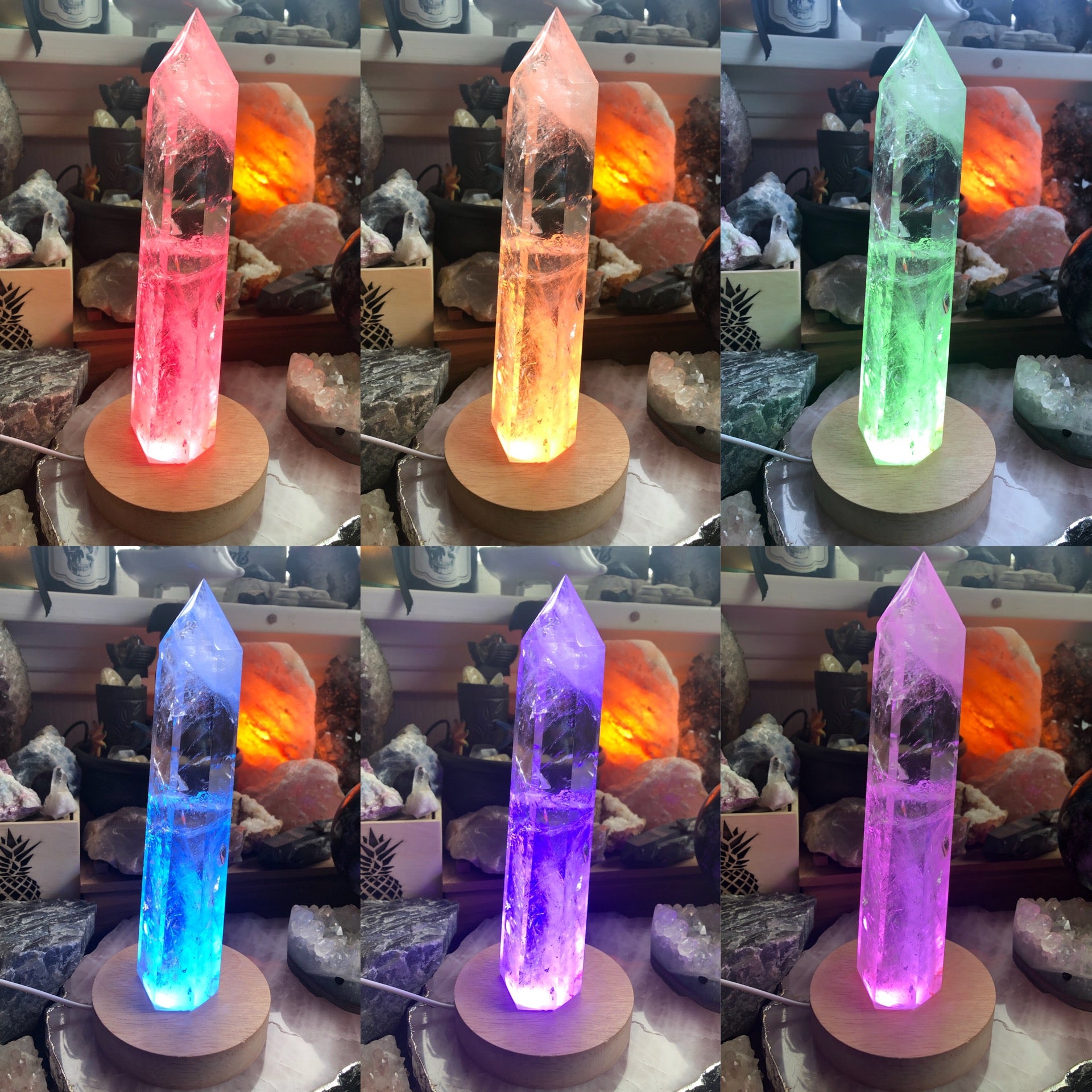 LED Rainbow Light Stand | Pine-Opals