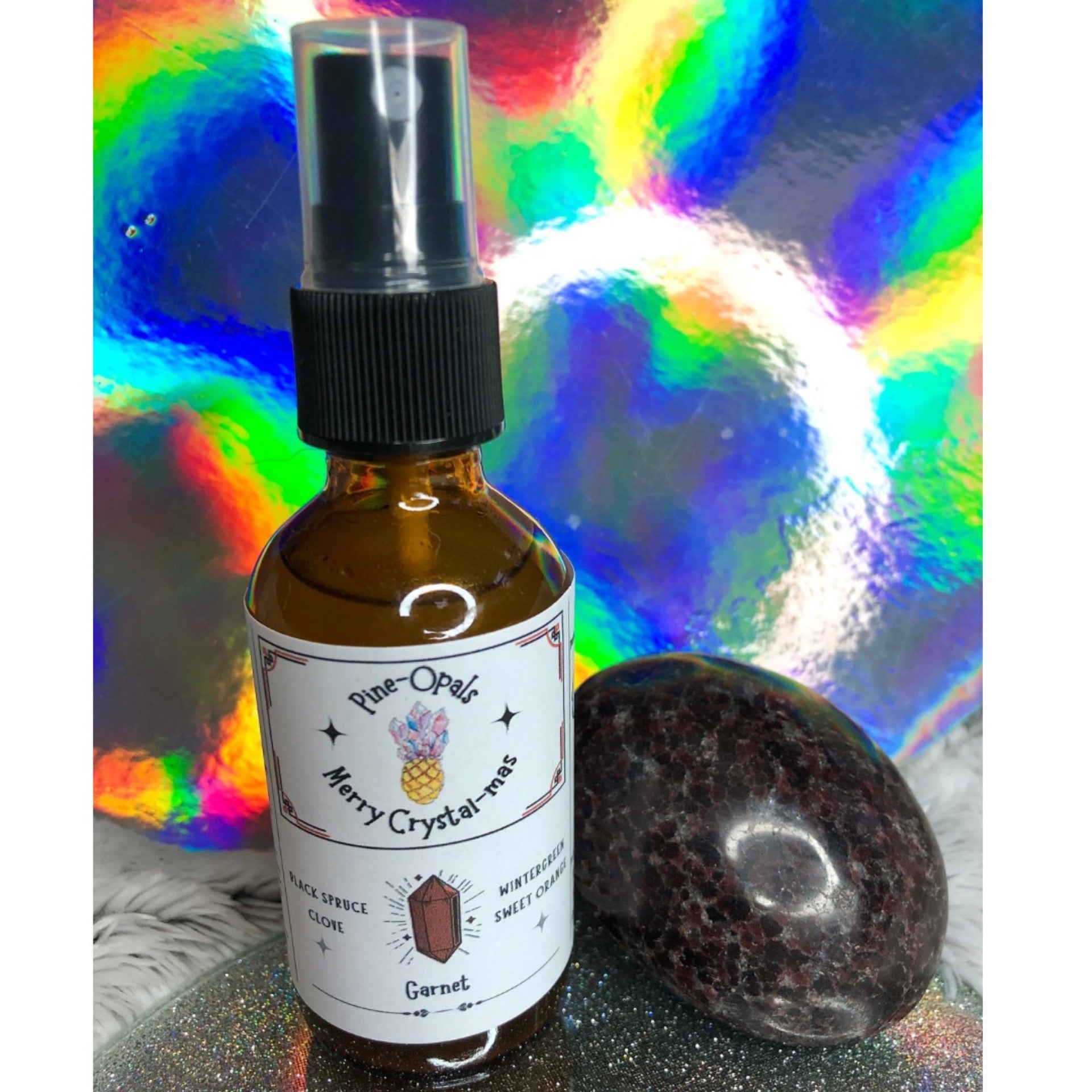 Garnet: Merry Crystal-mas Room Spray | Pine-Opals